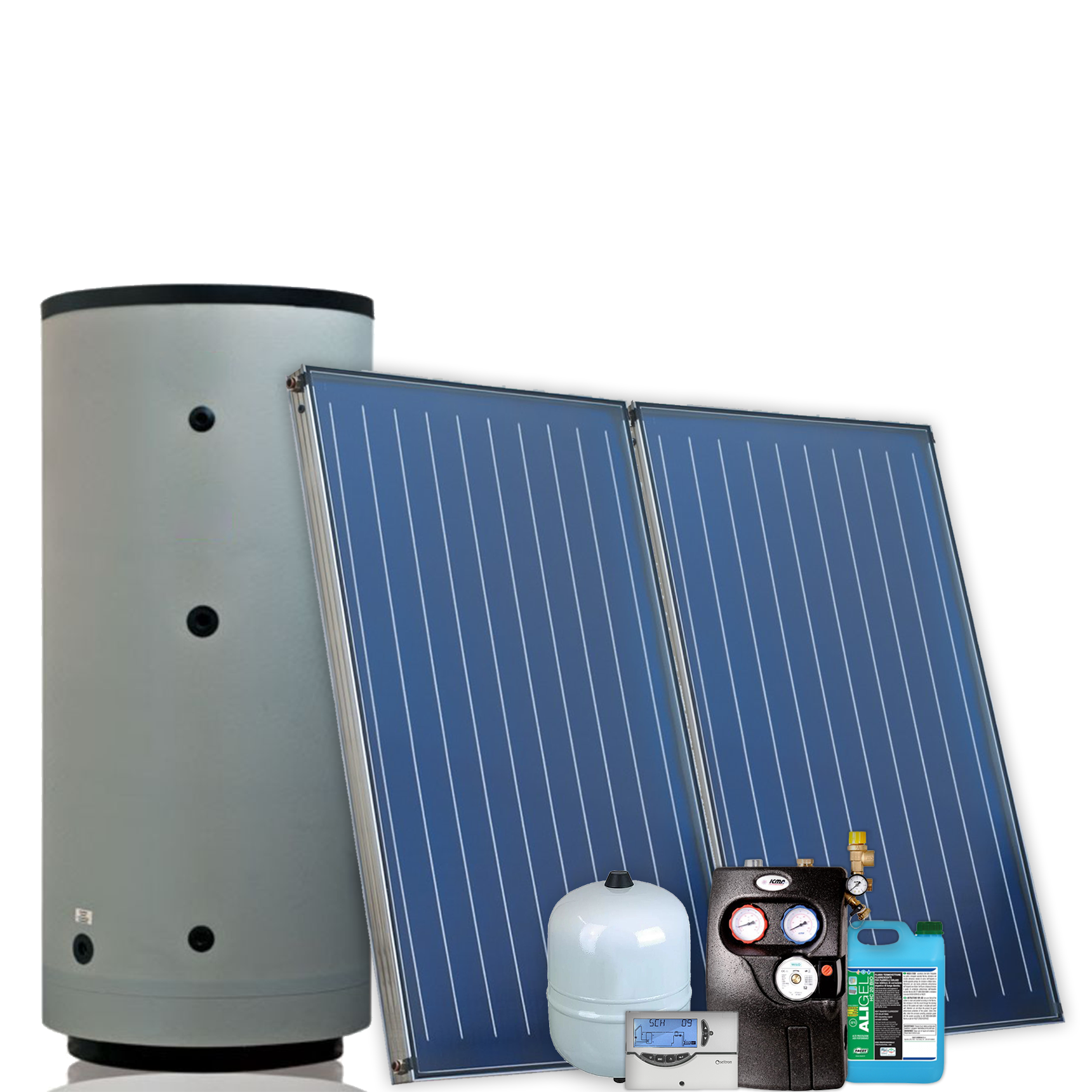 Kit pannello solare termico circolazione forzata 300 L - TIS