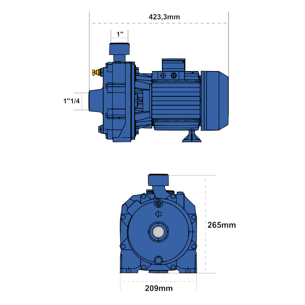 Elettropompa Centrifuga Bigirante Trifase EBARA CDA/I 2.00 T in ghisa cod.1210200004I - TIS